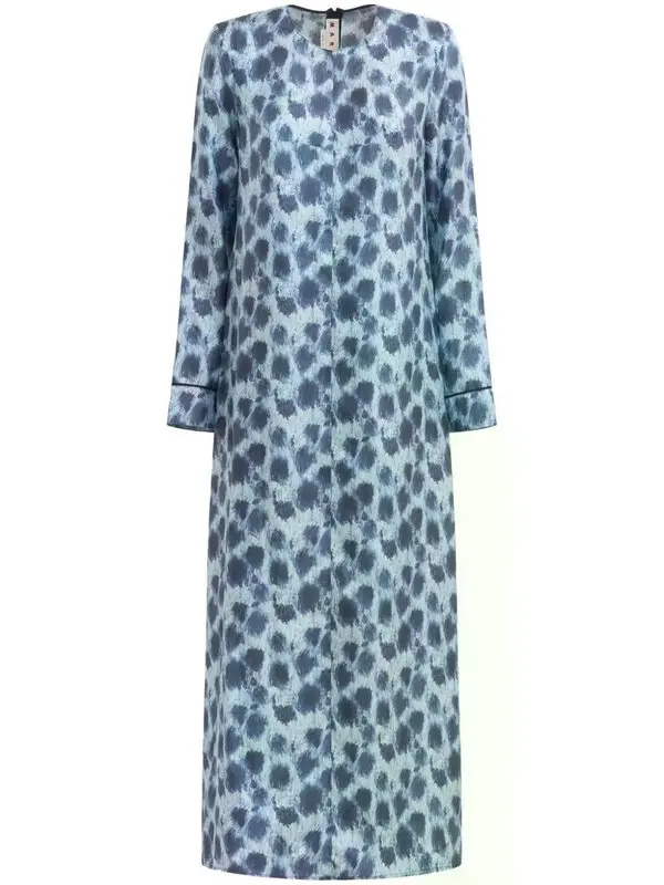 Marni All-over Print Silk Dress