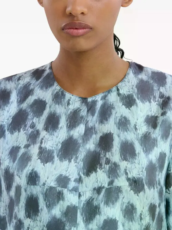 Marni All-over Print Silk Dress
