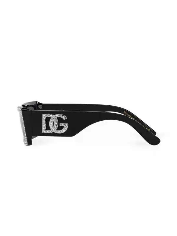 Dolce & Gabbana Crystal-embellished Rectangle Sunglasses