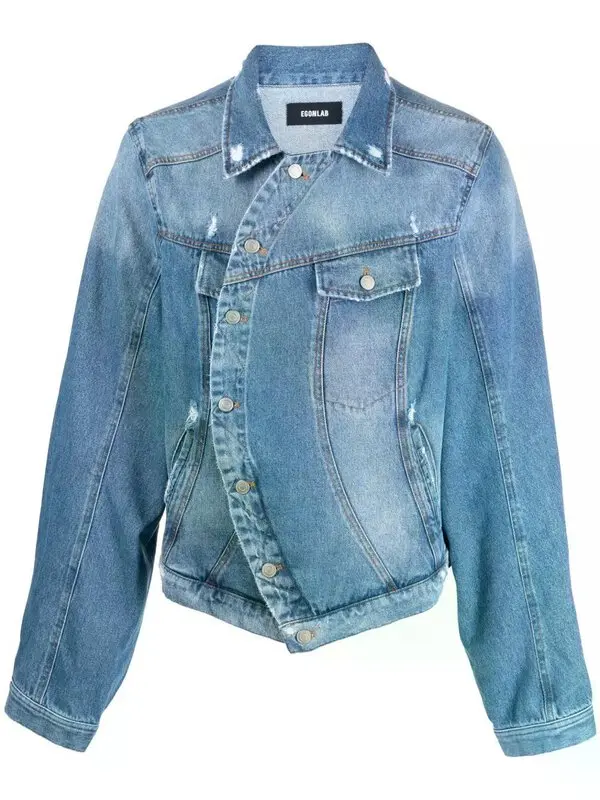 EGONLAB Distressed Denim Jacket