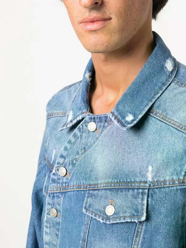 EGONLAB Distressed Denim Jacket