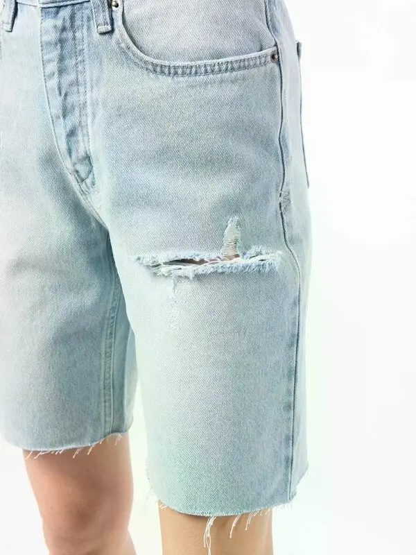 Ksubi Longline Distressed Denim Shorts