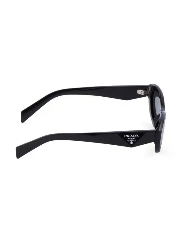 Prada Symbole Oval Frame Sunglasses - Black