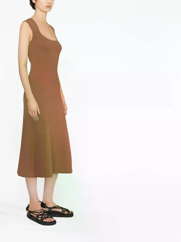 Stella McCartney Square-neck Sleeveless Flared Dress
