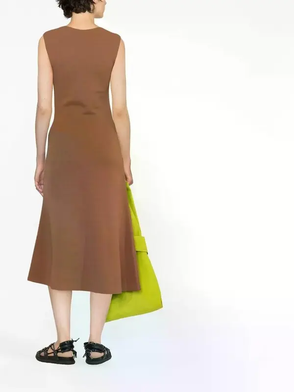 Stella McCartney Square-neck Sleeveless Flared Dress