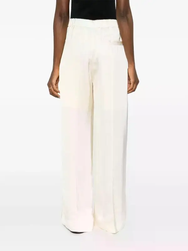JIL SANDER Pressed-crease Flared Trousers - Neutrals