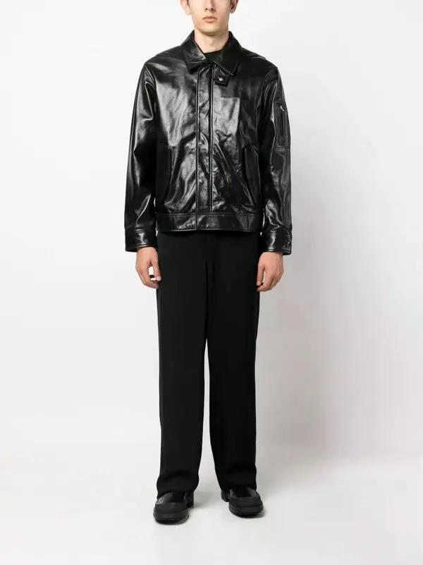 Helmut Lang Zip-up Leather Jacket