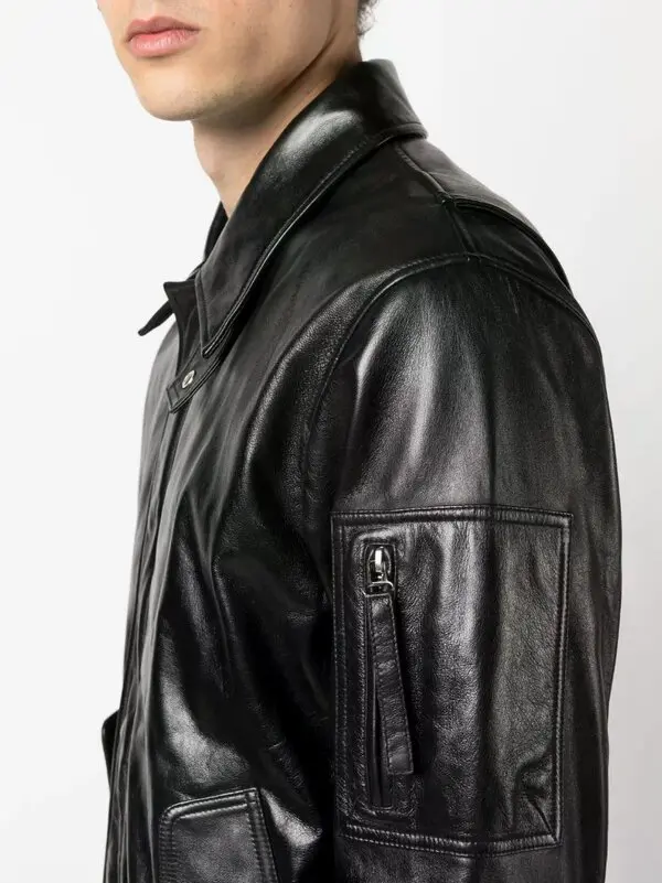 Helmut Lang Zip-up Leather Jacket