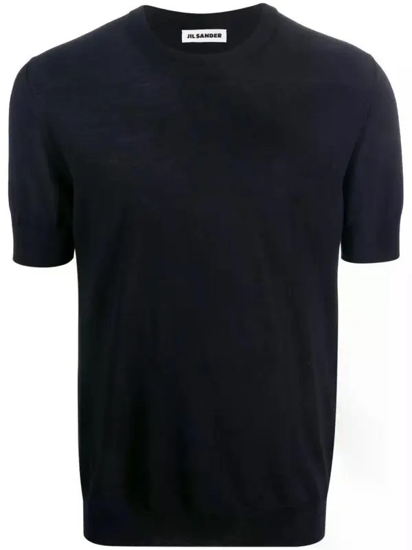 JIL SANDER Wool Short-sleeve T-shirt - Blue
