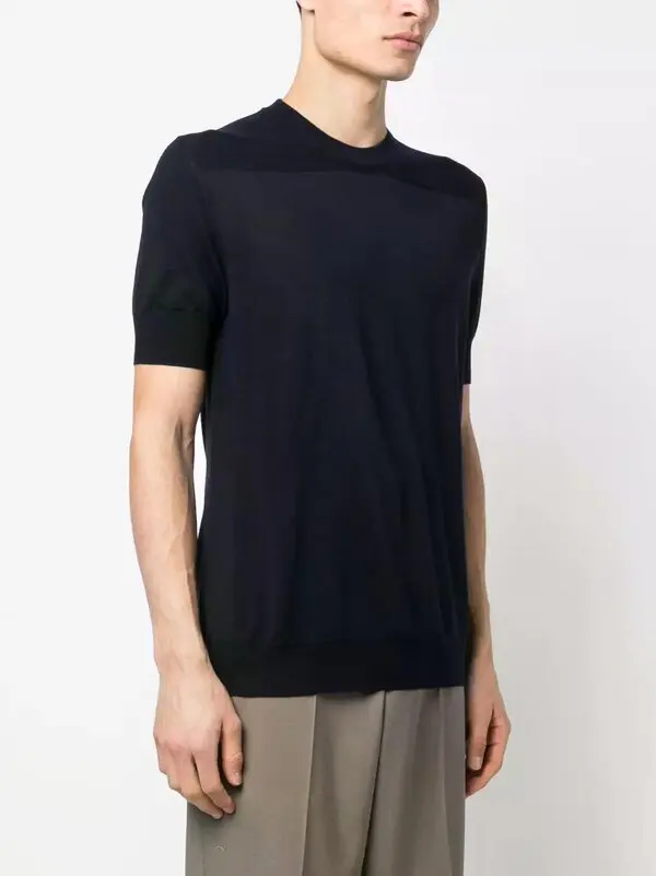 JIL SANDER Wool Short-sleeve T-shirt - Blue