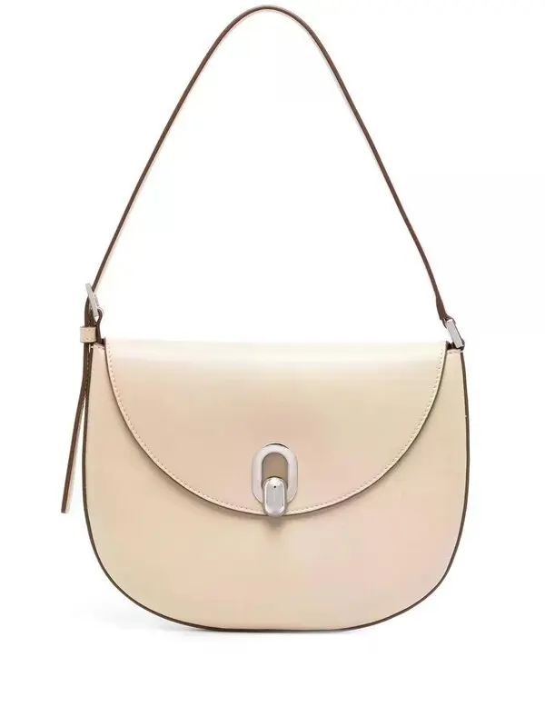 Savette Tondo Leather Shoulder Bag - Neutrals