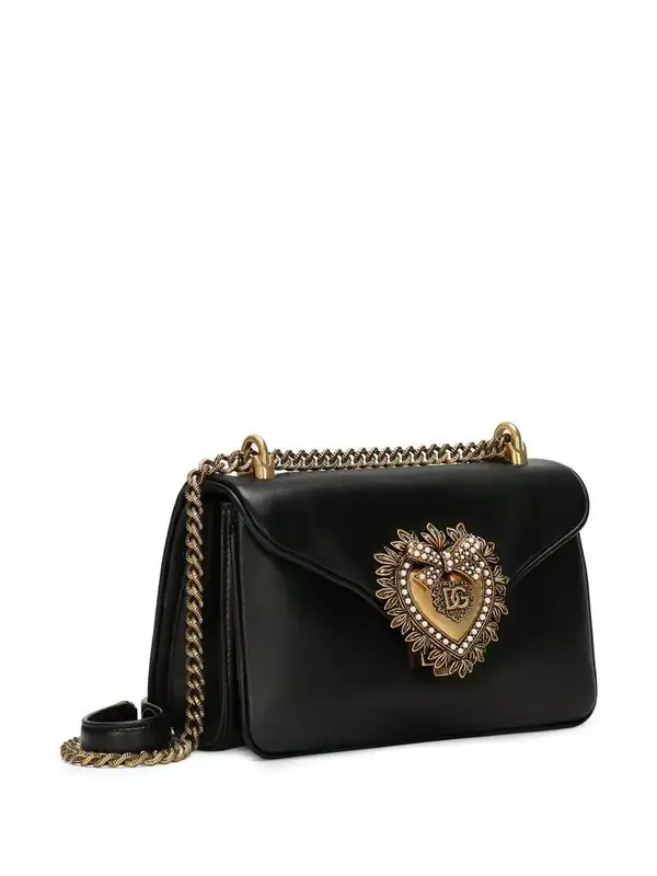 Dolce & Gabbana Devotion Leather Crossbody Bag - Black