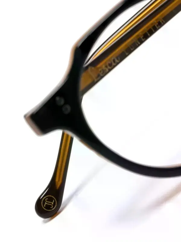 LESCA Heri Round-frame Glasses - Black