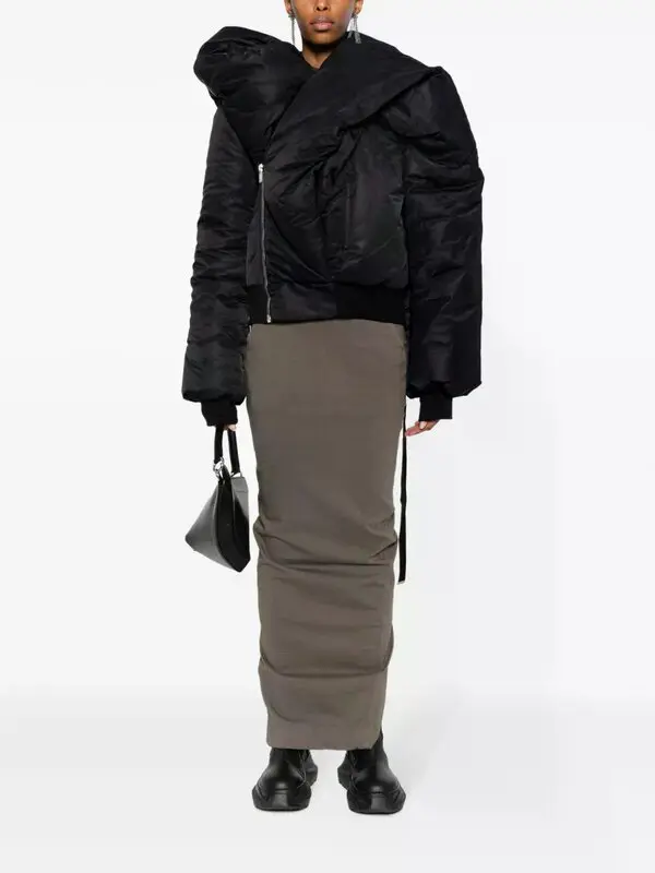 Rick Owens Doll Asymmetric Padded Bomber Jacket