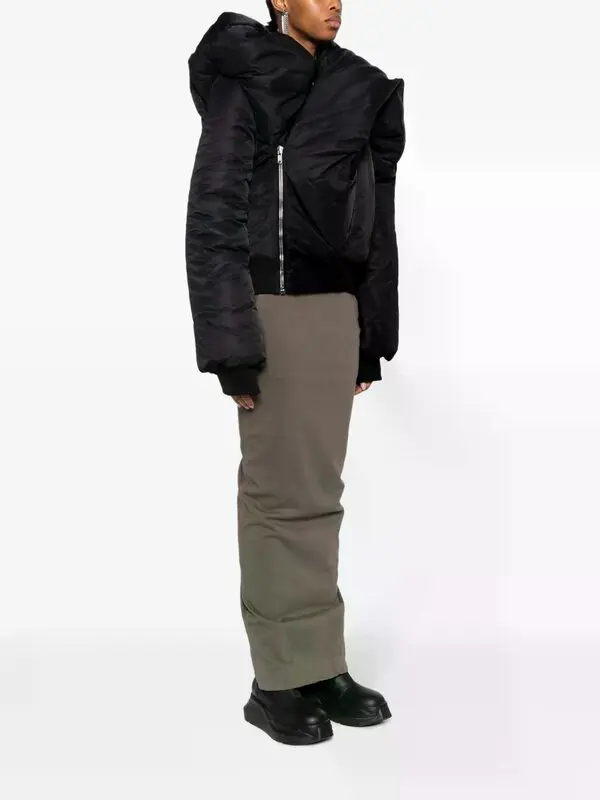 Rick Owens Doll Asymmetric Padded Bomber Jacket