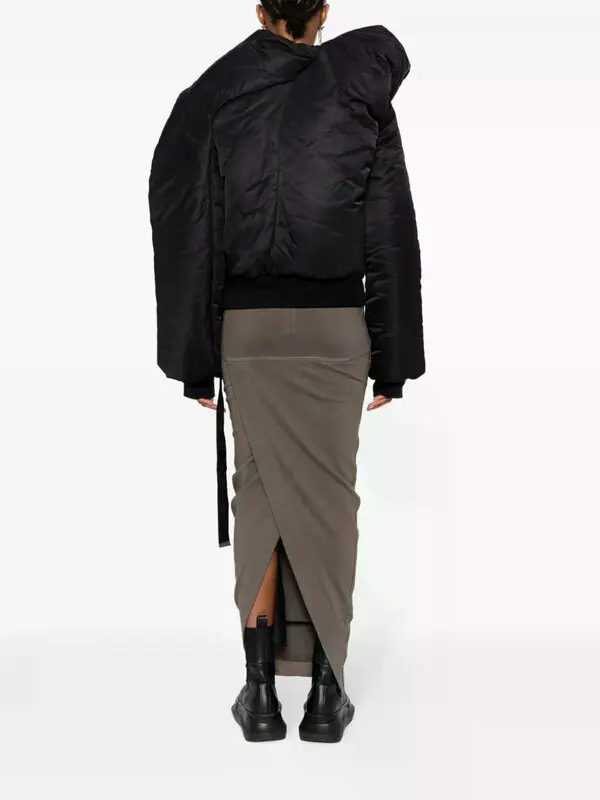 Rick Owens Doll Asymmetric Padded Bomber Jacket