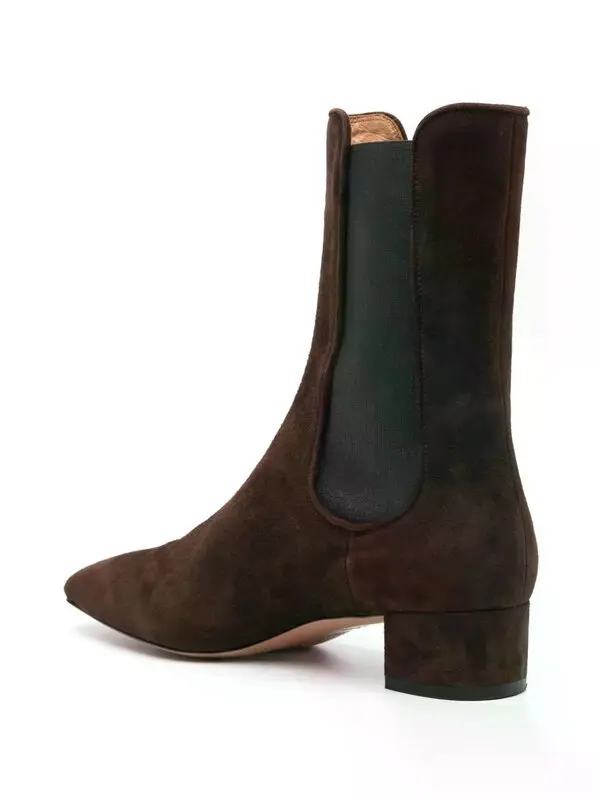 AQUAZZURA Lyon 35mm Suede Boots - Brown
