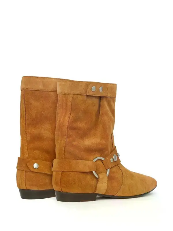 Isabel Marant Étoile Stania Studded Suede Boots - Brown