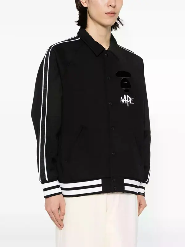 AAPE BY *A BATHING APE Logo-print Striped Bomber Jacket