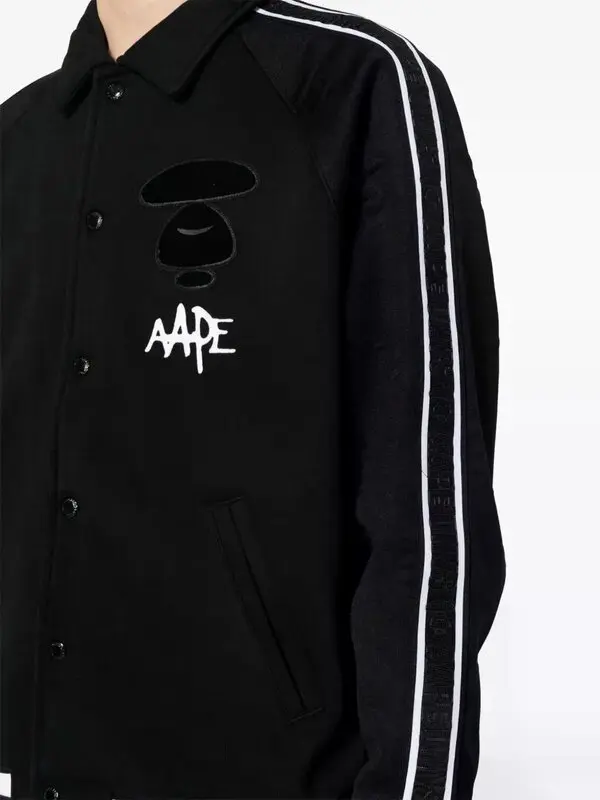 AAPE BY *A BATHING APE Logo-print Striped Bomber Jacket