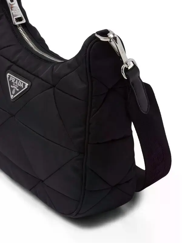 Prada Padded Re-nylon Shoulder Bag - Black