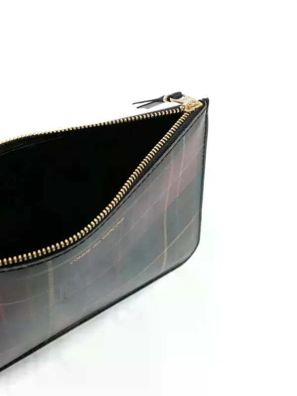 Comme Des Garçons Holographic Tartan Pouch