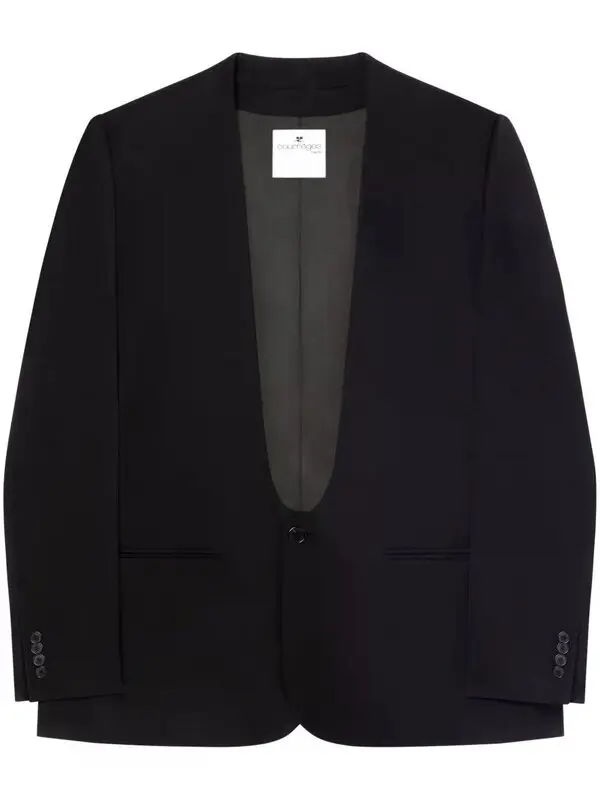 COURREGES Logo-patch Wool Blazer