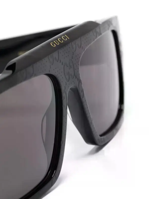 Gucci Gg Monogram Rectangle-frame Sunglasses