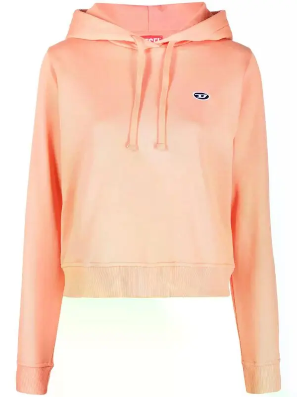 DIESEL® Logo-patch Drawstring Hoodie - Orange