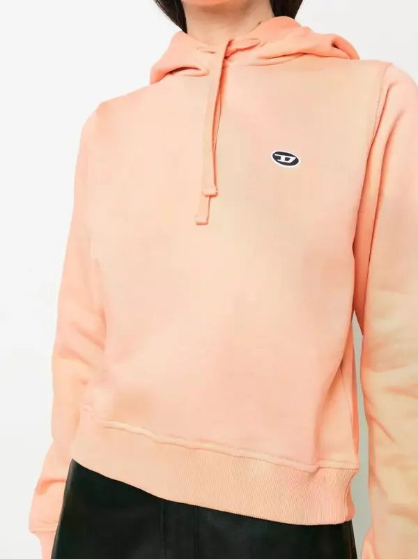 DIESEL® Logo-patch Drawstring Hoodie - Orange