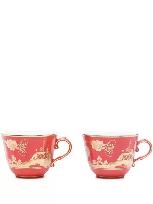GINORI 1735 Oriente Italiano Porcelain Coffee Cup - Red