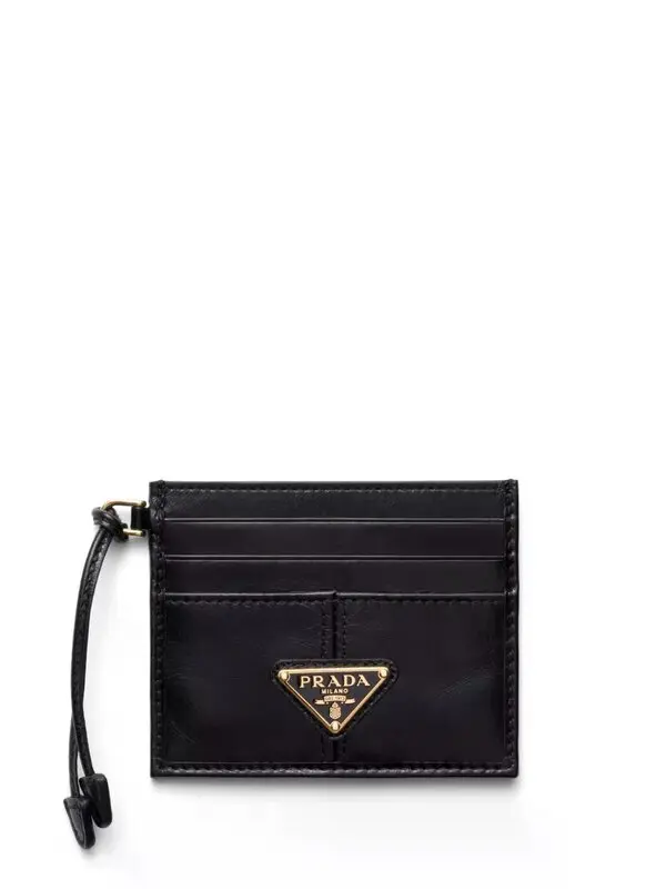 Prada Leather Card Holder - Black