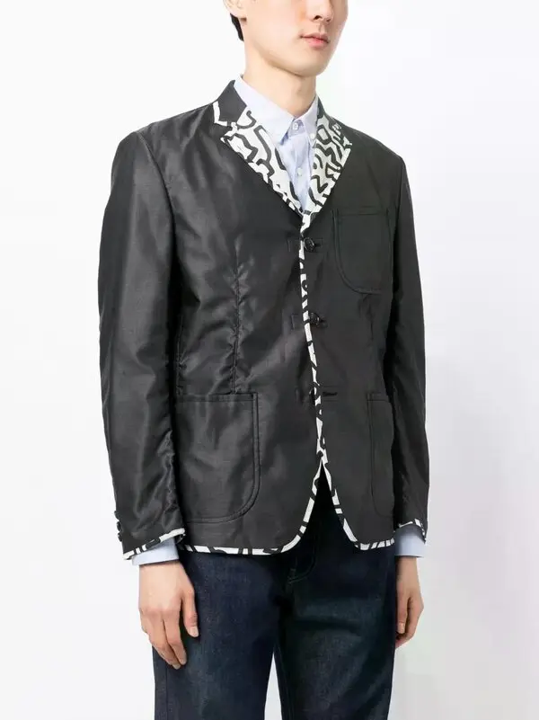 Junya Watanabe Contrasting-trim Buttoned Blazer