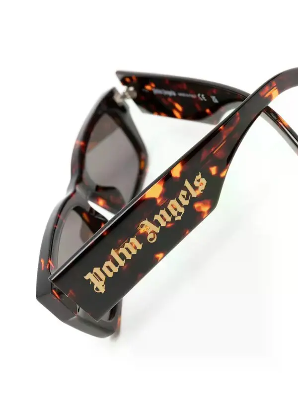Palm Angels Tortoiseshell-effect Square-frame Sunglasses - Brown