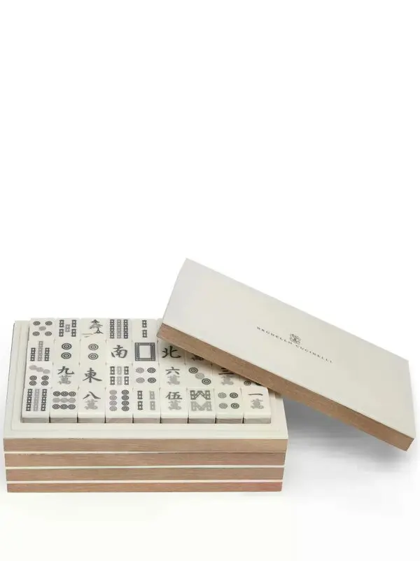 Brunello Cucinelli Wooden Mahjong Set - Neutrals