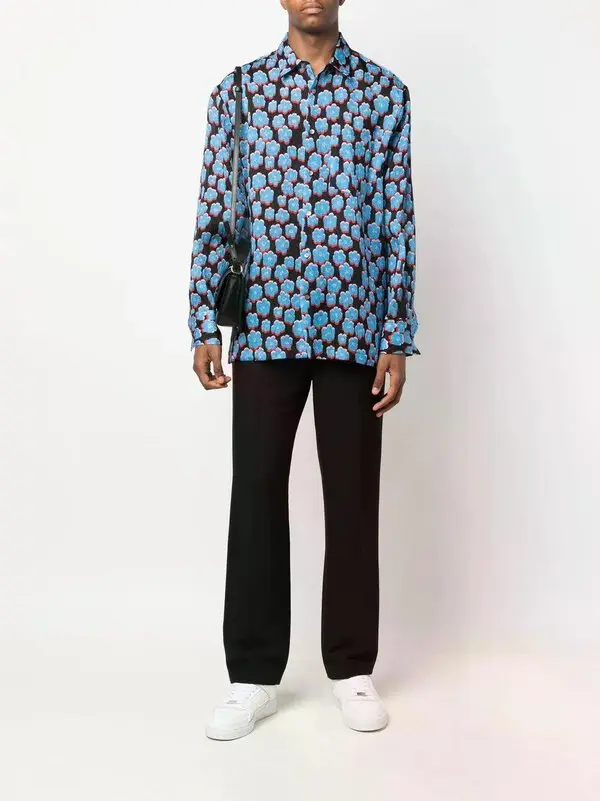 LANVIN Floral-print Cotton Shirt