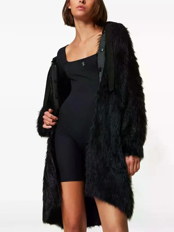 TWINSET Hooded Knit Coat