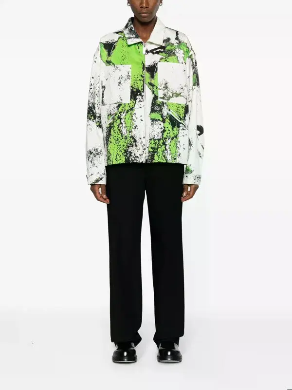 44 LABEL GROUP Corrosive-print Denim Jacket