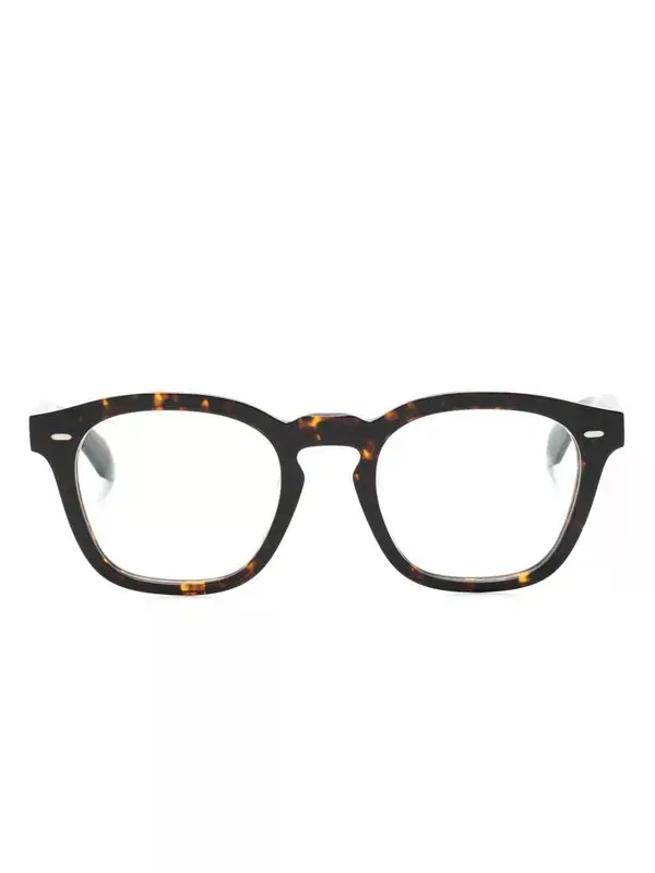 Oliver Spencer N.03 Square-frame Glasses - Brown