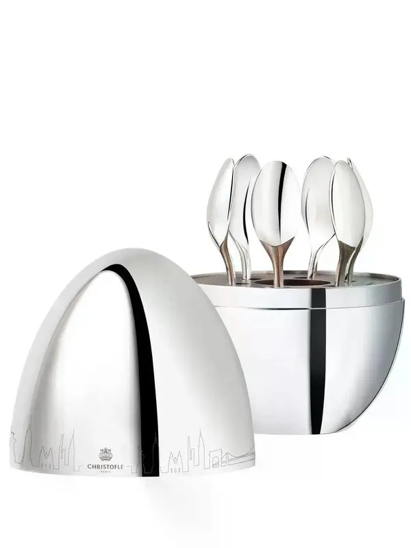 Christofle Mood Skyline New York Espresso Spoon - Silver