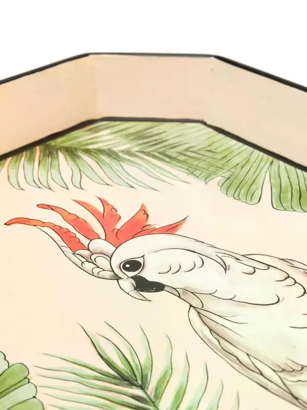 LES-OTTOMANS Hand-painted Flora Bird Tray