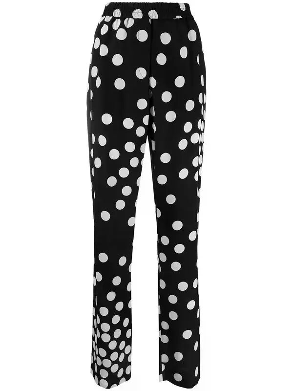 Valentino Garavani Polka-dot Straight-leg Trousers