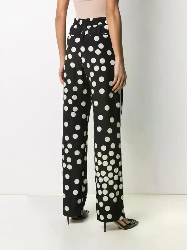 Valentino Garavani Polka-dot Straight-leg Trousers