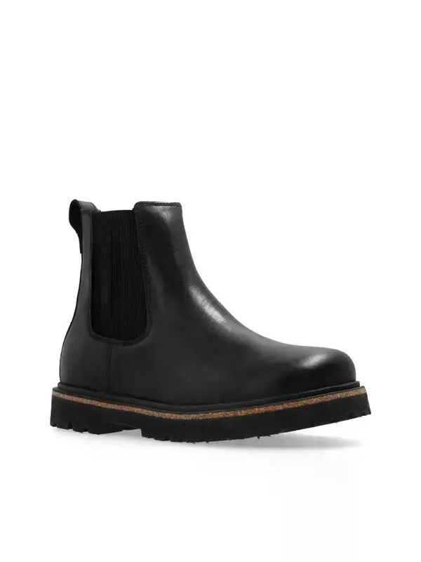 BIRKENSTOCK Highwood Leather Slip-on Boots - Black