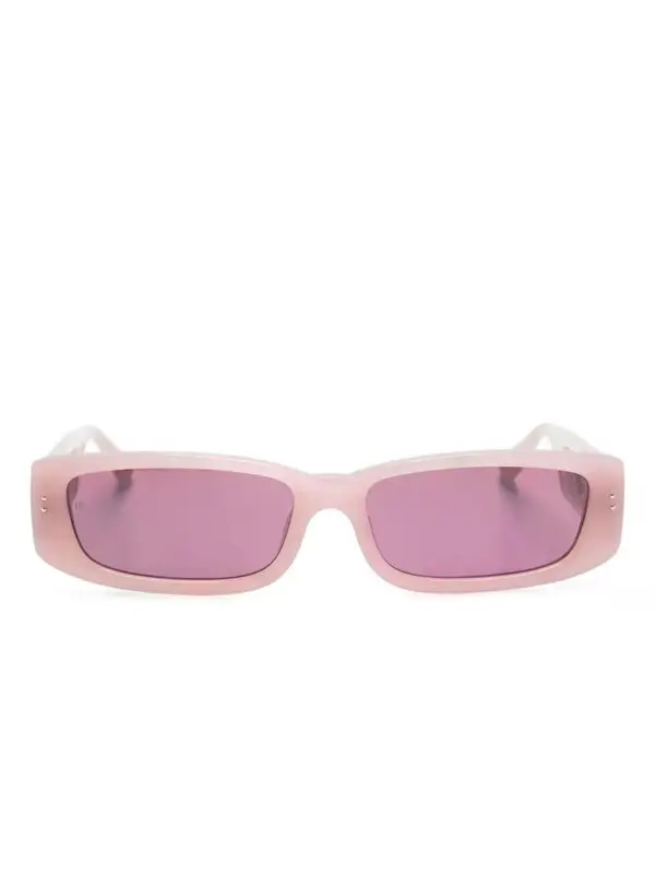 Linda Farrow Talita Rectangle-frame Sunglasses - Pink