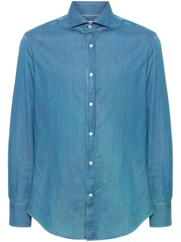 Brunello Cucinelli Long-sleeve Cotton Shirt