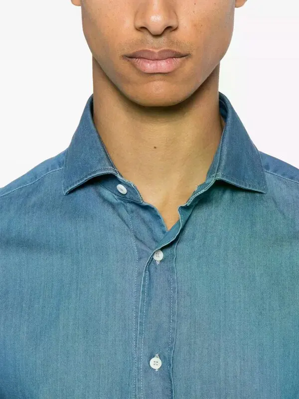 Brunello Cucinelli Long-sleeve Cotton Shirt