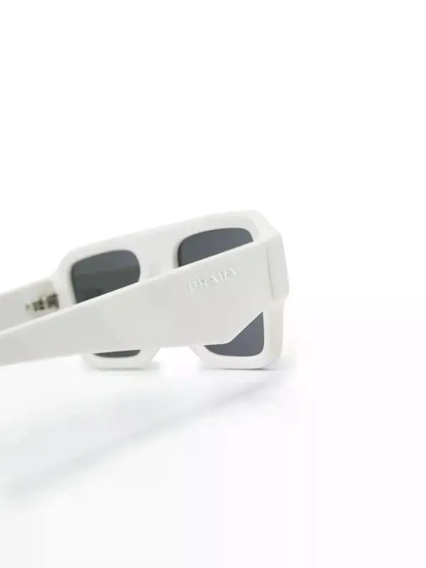 Prada Square-frame Tinted Sunglasses - White