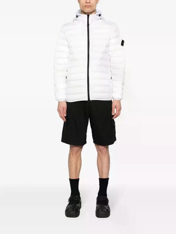 Stone Island Compass-badge Cotton Cargo Shorts - Black