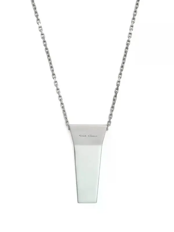 Rick Owens Logo-engraved Chain Necklace - Silver